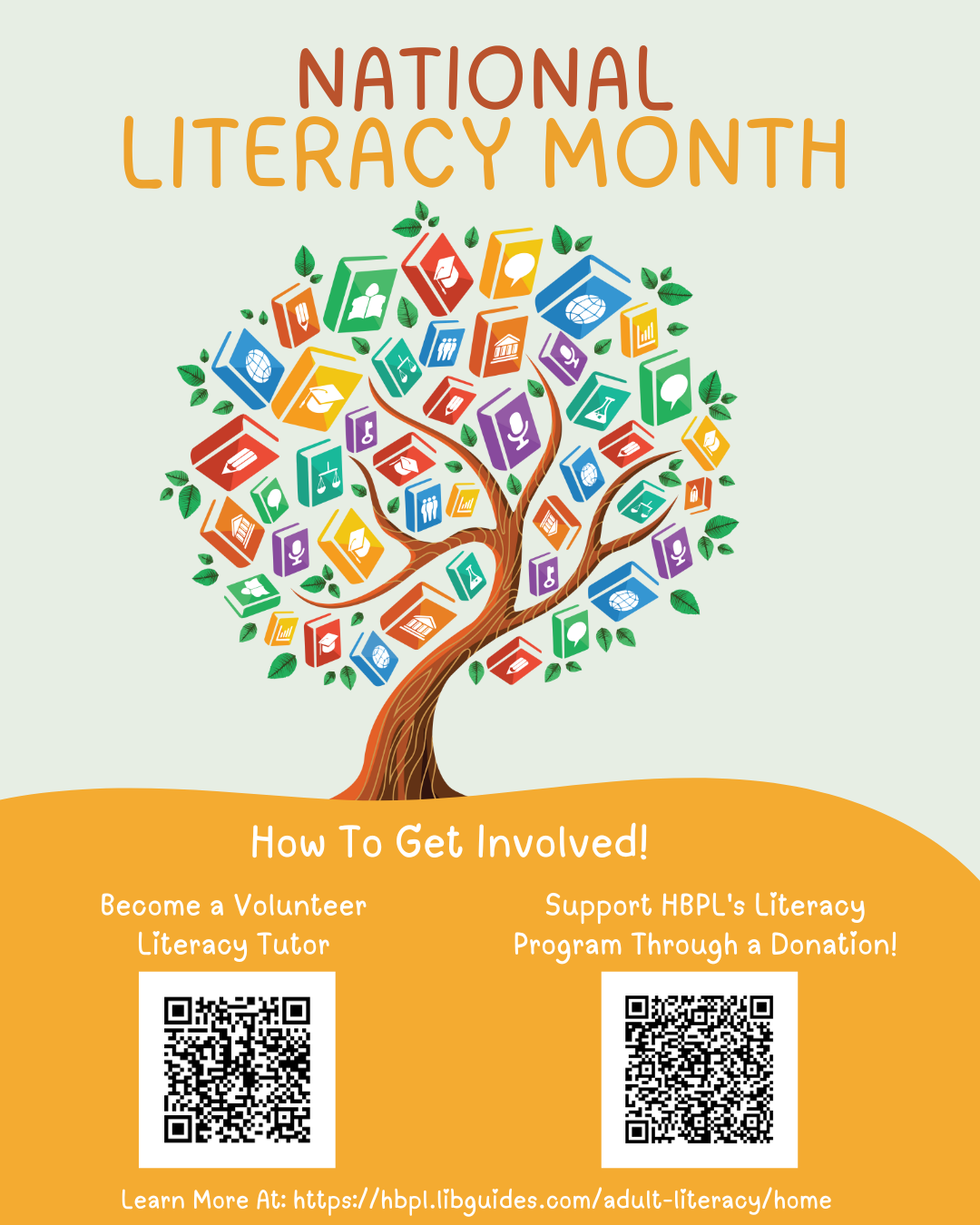 September is National Literacy Month! Scan the QR codes to get involved ...